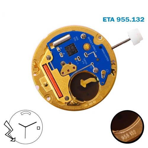 Mouvement suisse ETA 955.132, disque date-jour sur 12/3. | eBay