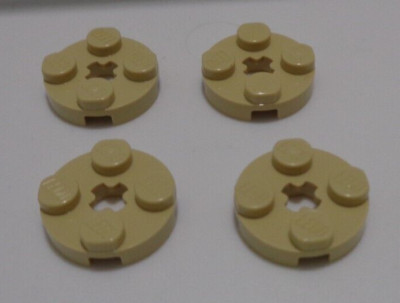 Lego Spares 4140562 - 4032 2x2 Round Plate with Axle Hole Tan x4 ...
