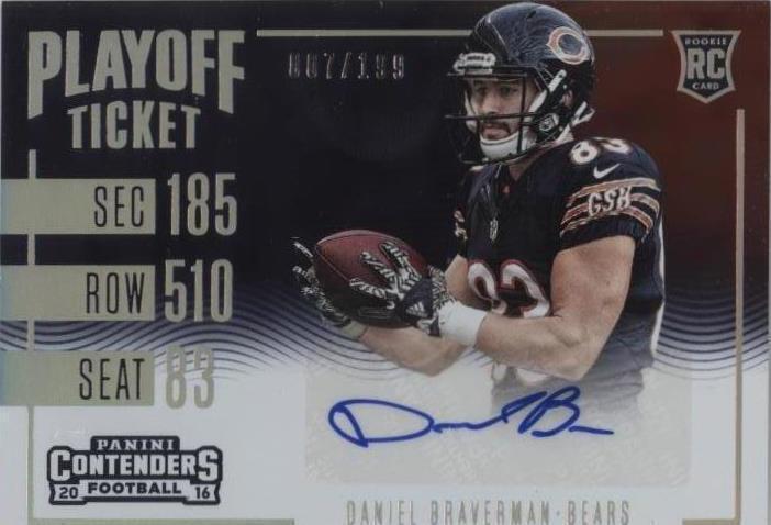 2016 Panini Contenders - Rookie Ticket Daniel Braverman #283 Playoff ...