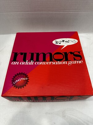 Rumors Adult Conversation Board Game -1997 Limited Preview Edition LN L ...