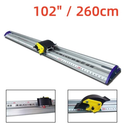 102" 260cm Manual KT Board Cutter Sliding Protective Ruler Cutter Paper ...