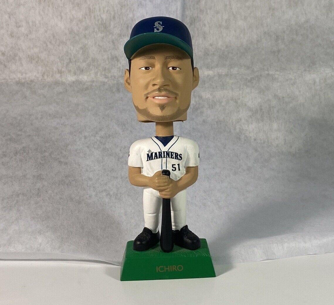 Ichiro Suzuki Bobblehead Seattle Mariners MLB Baseball Bobble With Bat ...