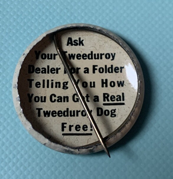 TWEEDUROY OFFICIAL BUTTON PIN BACK VINTAGE 1930s | eBay