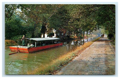 POSTCARD Barge Ride on the Delaware Canal New Hope Pennsylvania Boat | eBay