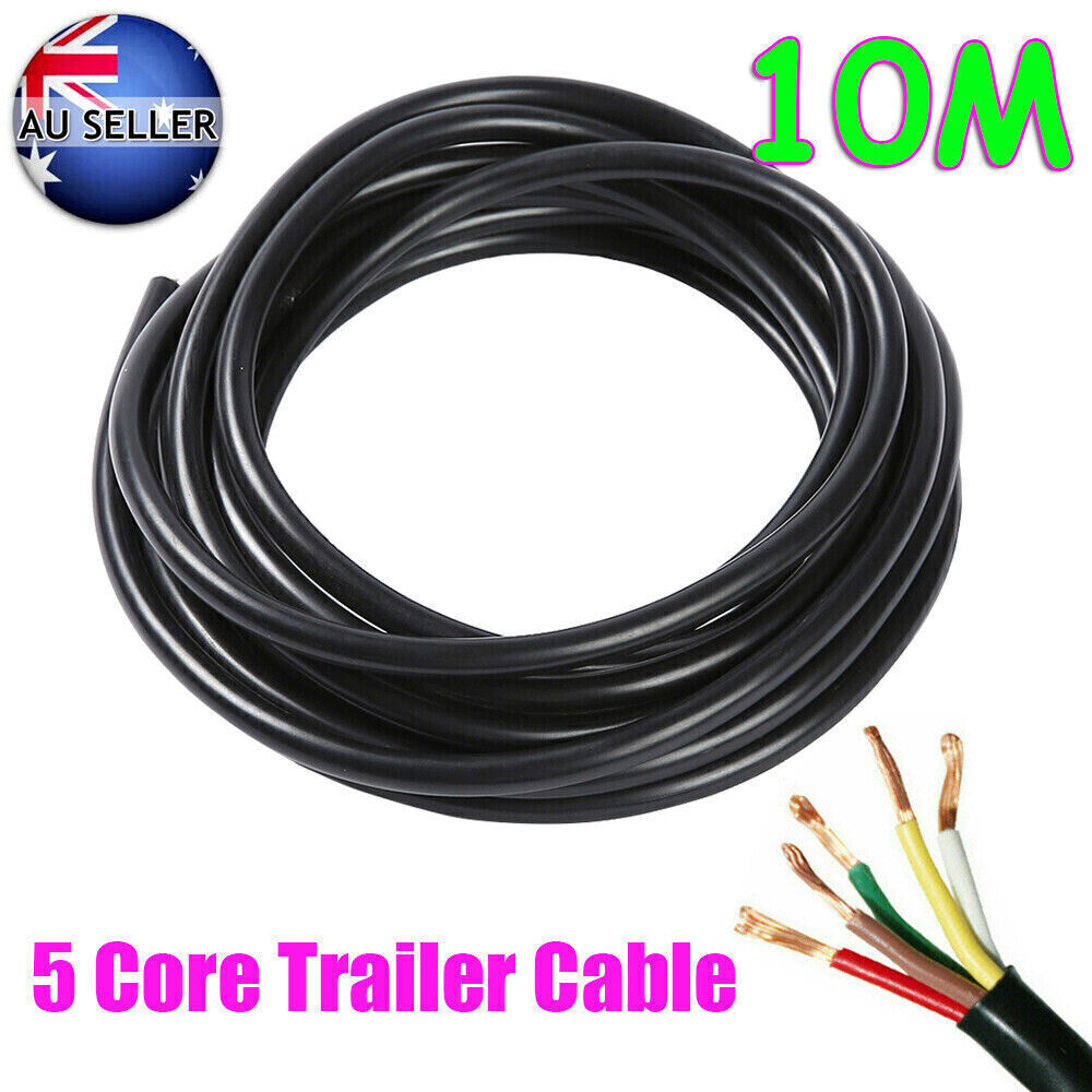 5 Core Trailer Cable Road Train Wire Caravan Plug Socket Wiring 10 ...