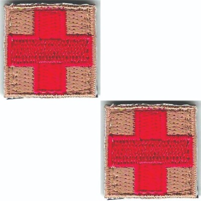 Red Tan Medic Paramedic First Aid Patch Fits For VELCRO® BRAND Fastener ...