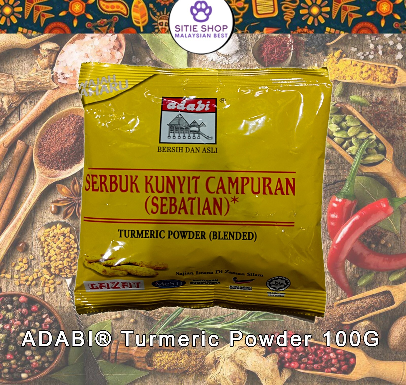 Spice Enchanter ADABI Turmeric Powder Curcumin Organic Spice 5 Packs X ...