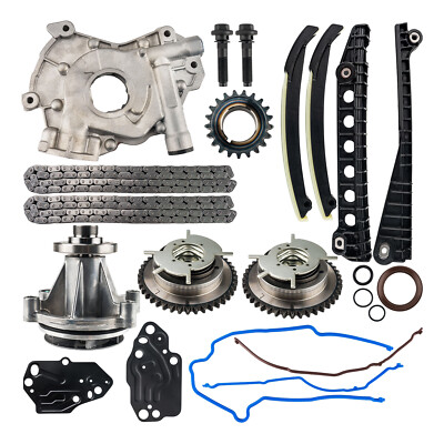 For Ford 5.4 3V 2004-08 Timing Chain Kit Oil Water Pump Cam Phaser ...