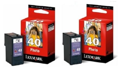 2 x Original LEXMARK No. 40 Cartridges X4850 X6570 X9300 X9350 P350 ...