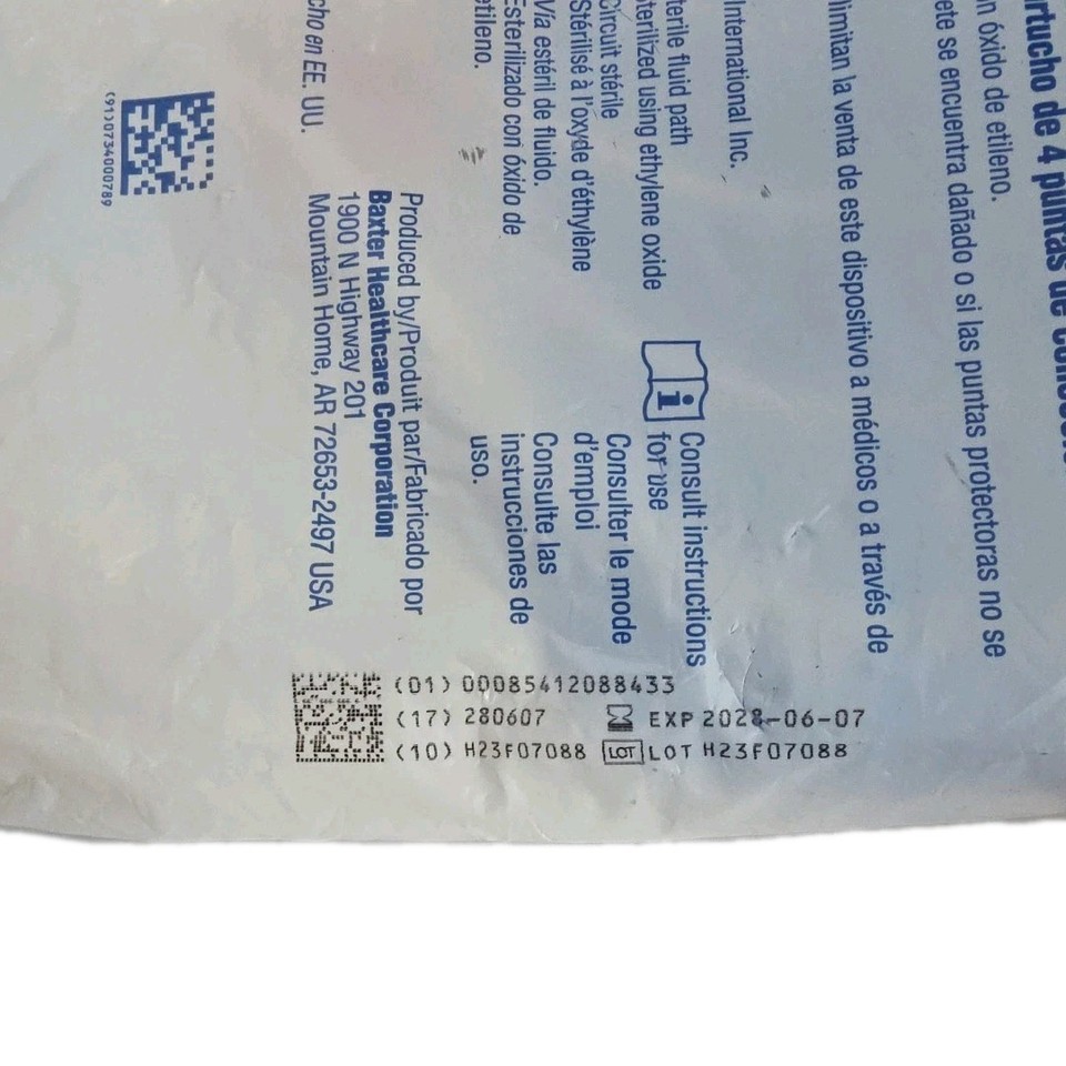 Baxter R5C4479C Automated PD Set w/ Cassette 4-Prong Exp 06/2028 Sealed ...