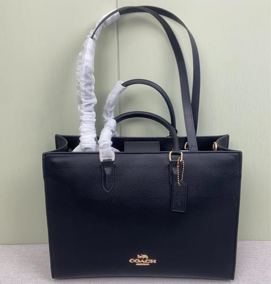 COACH Maggie Tote Bag Shoulder Bag CY666 Black Outlet New | eBay