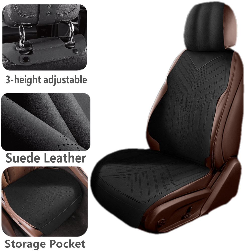 For Mercedes-Benz Car Seat Covers Suede Leather Front Rear Full Set ...