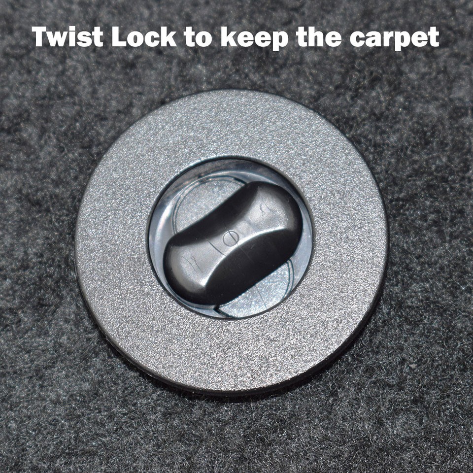 Universal Floor Mat Clips Carpet Fixing Retainer Hook 4 Pcs Black ...