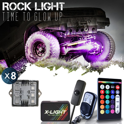 8pc 4x4 Offroad Jeep Snowmobile Rock Crawling Under Body Glow LED ...