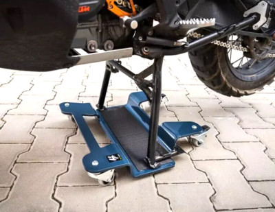 Motorcycle Center Stand Mover Dolly Transport Platform Garage Turntable ...