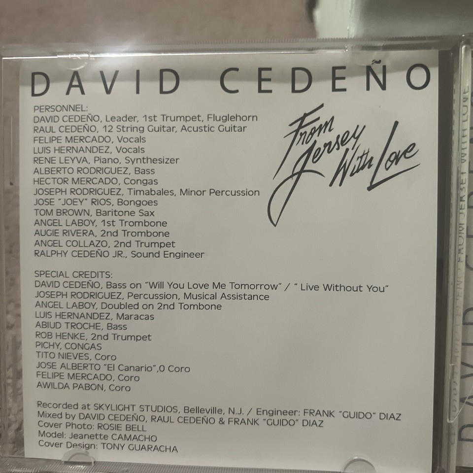 David Cedeño & Orchestra From Jersey With Love CD 1991 Latin Salsa OOP ...