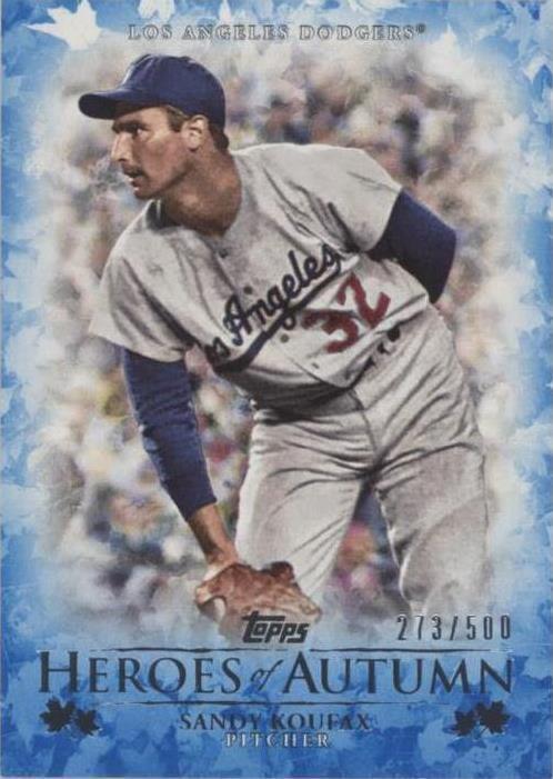 2017 Topps Update Series - Heroes of Autumn Sandy Koufax #HA-8 Blue ...