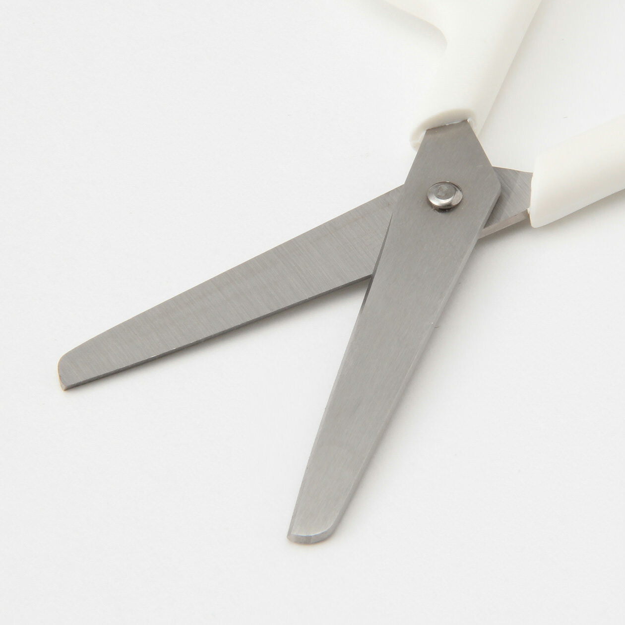 MUJI japan Stainless steel scissors White with cap 10.5cm 4.13inch ...