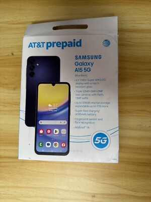 Samsung Galaxy A15 5G - 128 GB - SM-A156U Blue (AT&T) (Single Sim) 9.9 ...