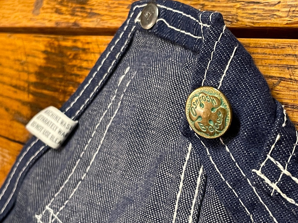 Vintage 50s 60s OSHKOSH Vestbak Union Green Brass Button Vintage 50s 60s OSHKOSH Vestbak Union Green Brass Button