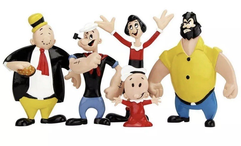 2003 Popeye Bendables Poseable Boxed Set NJ Croce Boxed Set Of 5 NIB | eBay