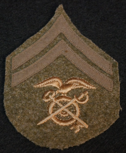WWI US Army Quartermaster Corps Corporal Rank Insignia Patch War-Time ...