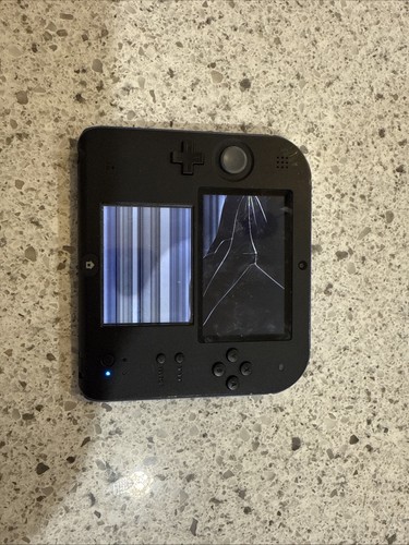 Nintendo 2DS Handheld Console FTR-001 Blue Clear For Parts or Repair ...