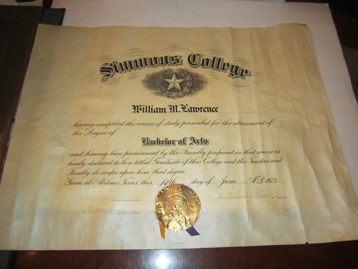 Bachelors Degree Certificate For A Pictures Of The Arts
