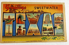 Big Letters Postcard Greetings From Sweetwater Texas Linen Unposted CT ...