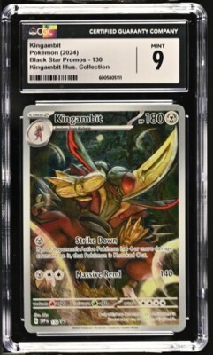 CGC Mint 9 Kingambit 130 Pokémon Black Star Promo Kingambit Illus Box ...