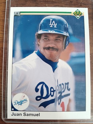 JUAN SAMUEL DODGERS 1990 UPPER DECK BASEBALL CARD #795 | eBay
