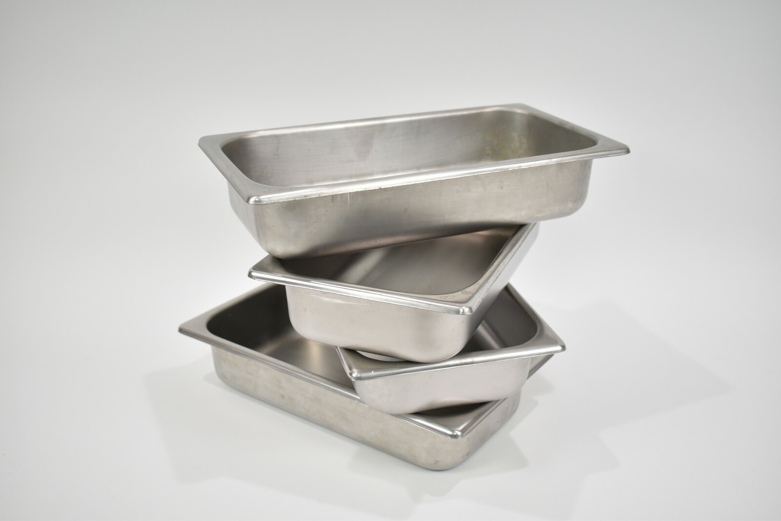 4 SET STAINLESS STEEL DENTAL MEDICAL SURGICAL INSTRUMENT TUB 12.5 x 6. ...