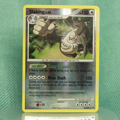 Slaking 16/127 - Platinum - Rare - Reverse Holo - Pokemon Card TCG - MP ...