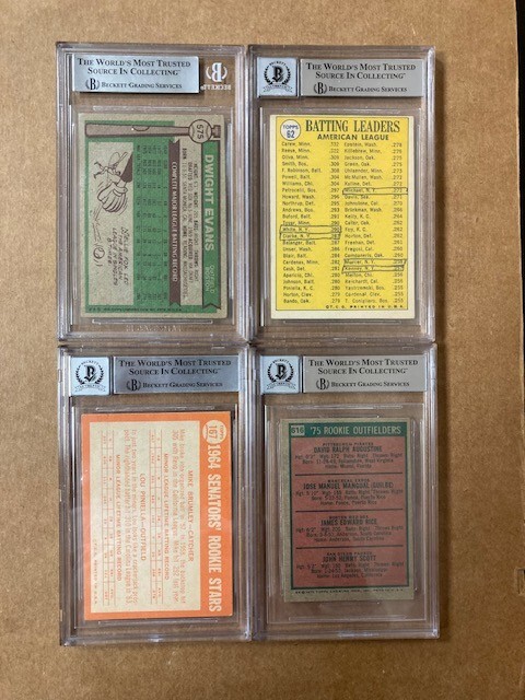 Jim Rice Signed 1975 Topps Rookie BAS Auto Grade 10(Auction for 1 Card ...