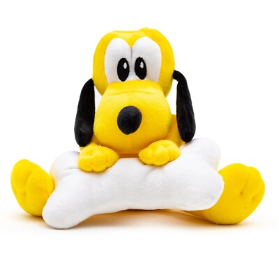 NEW! PLUTO DOG TOY PLUSH SITTING POSE w/ BONE SQUEAKER DISNEY LICENSED | eBay