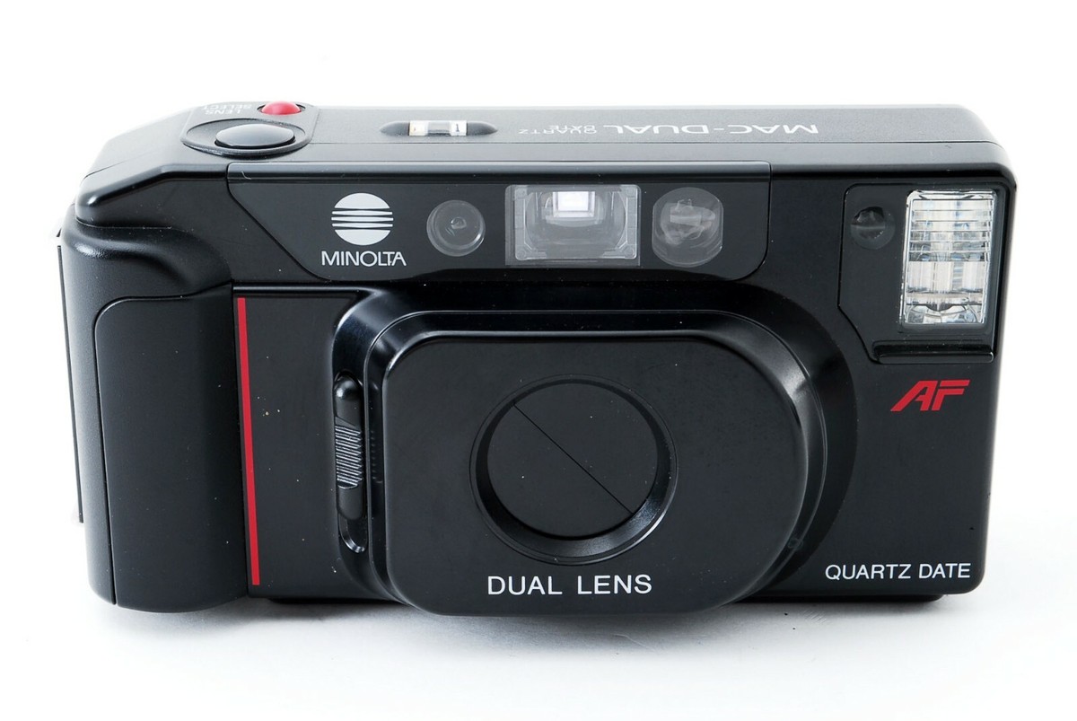 Minolta Mac-Dual Quartz Date 35mm point and shoot film camera horestco ...
