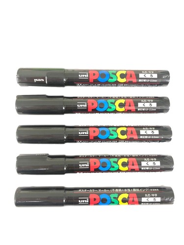 Mitsubishi Pencil [5 Pens Set!!] uni Posca Poster color marker Super ...