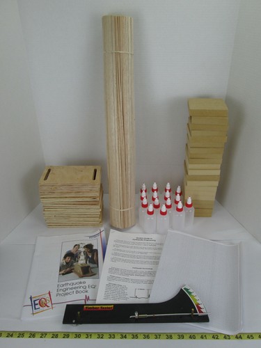Pitsco Earthquake Simulator EQs Tower Building Kit Science Shop Class ...