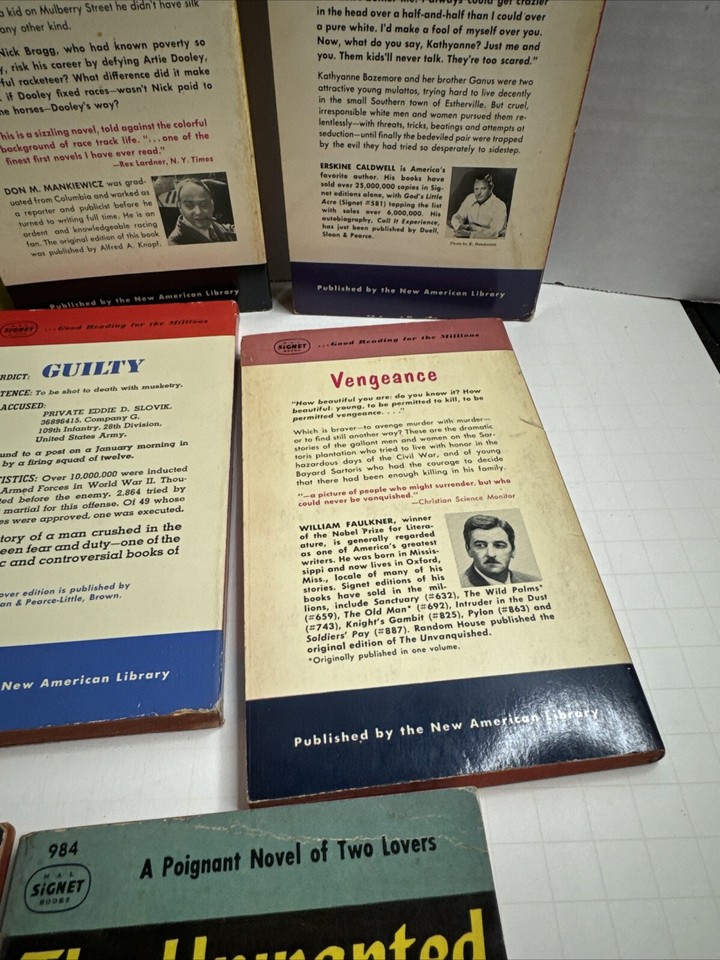 Lot of 14 Signet Books Publications 1st edition paperbacks, Forties And ...