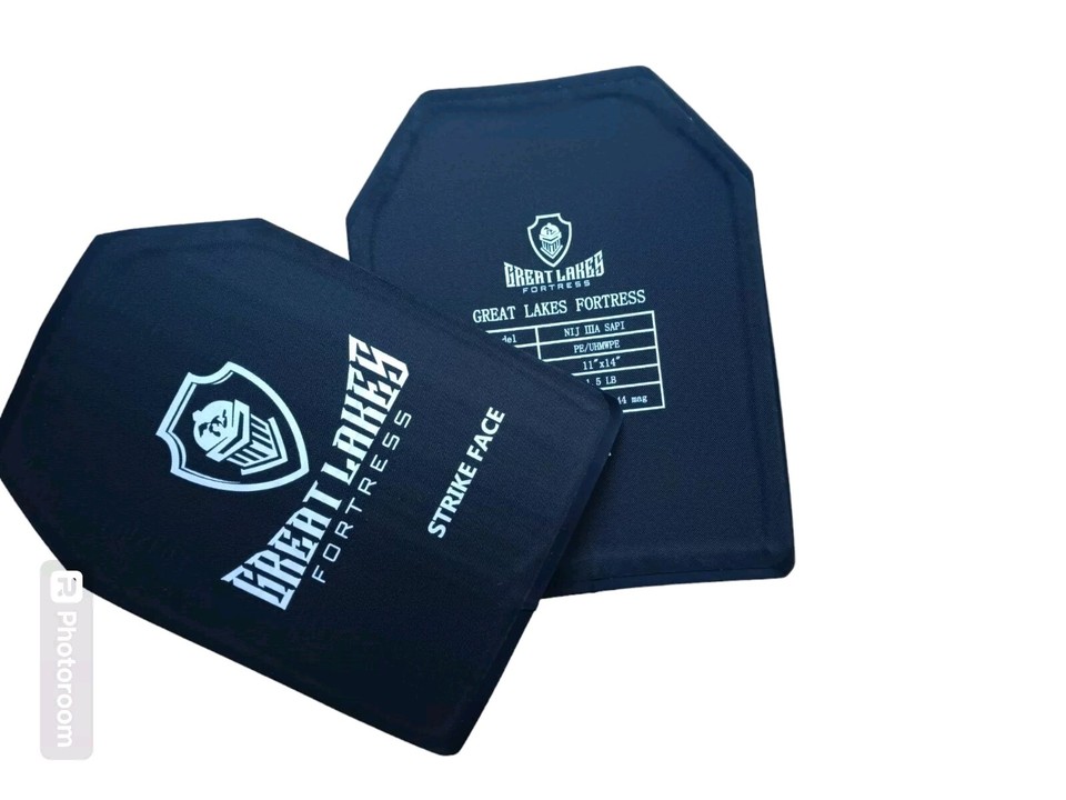 Body Armor Bullet Proof Plates UHMWPE Level IIIA 3A Curved 11x14 PAIR ...