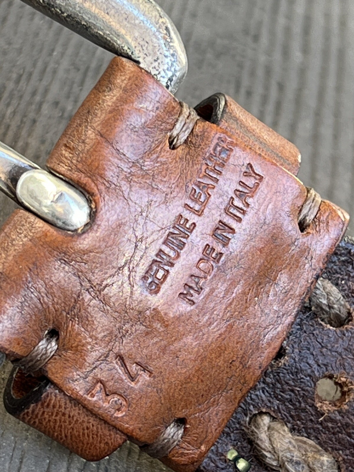 Robins Jean Hand Made Leather Belt With laced Studs 100% Hand Made In ...