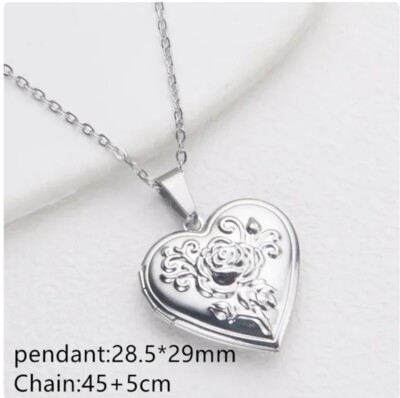 Silver Lana Del Rey Style Stainless Steel Necklace Openable Locket ...