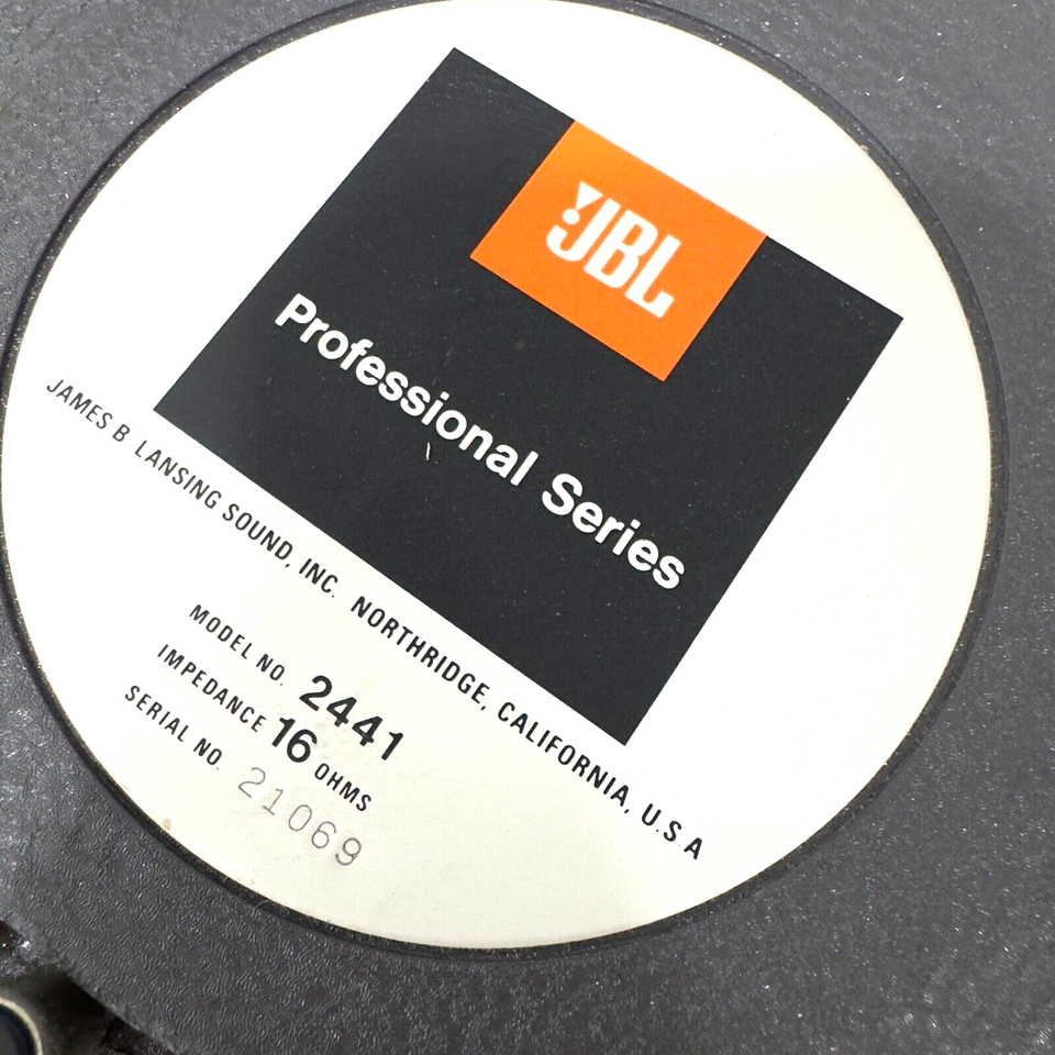 JBL 2441 Compression Driver Pair Speaker - Serviced April 2025 A ...