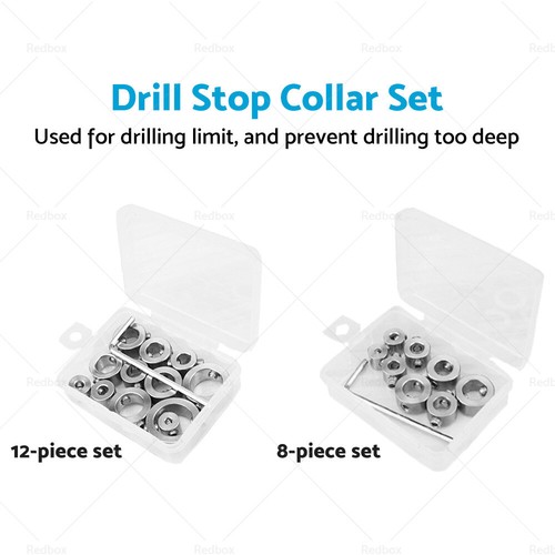 3mm-16mm Drill Stop Collar Set Drilling Bit Depth Stopper Ring ...