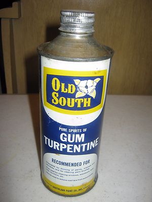 one U S. Pint Vintage Old South Gum Turpentine Advertising Tin Can ...