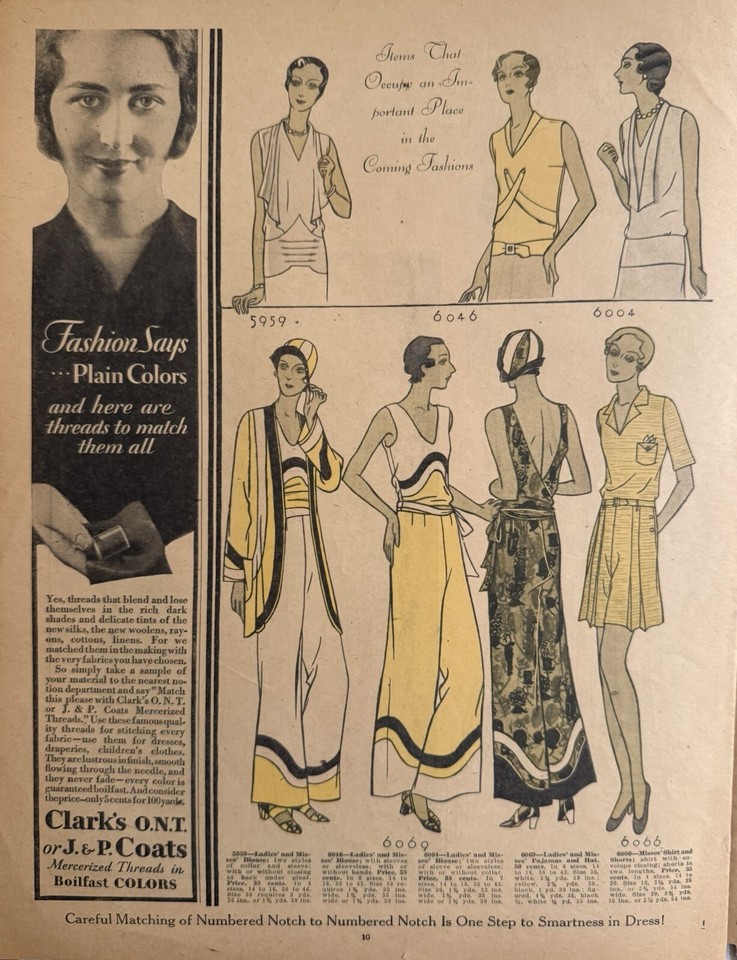 McCall Style News Apr 1930 Vintage Sewing Patterns Flyer Original ...