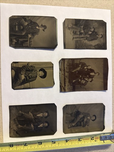 Set of 6 Tin Type Photos of Possibly The Old West. Late 1800’s Vintage ...