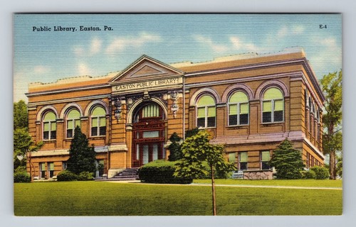 Easton PA-Pennsylvania Public Library Vintage Postcard Standard Postal ...
