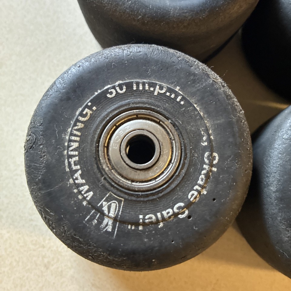 4 Vintage Kryptonics Skateboard Wheels Black Max 30mph Kryptos | eBay