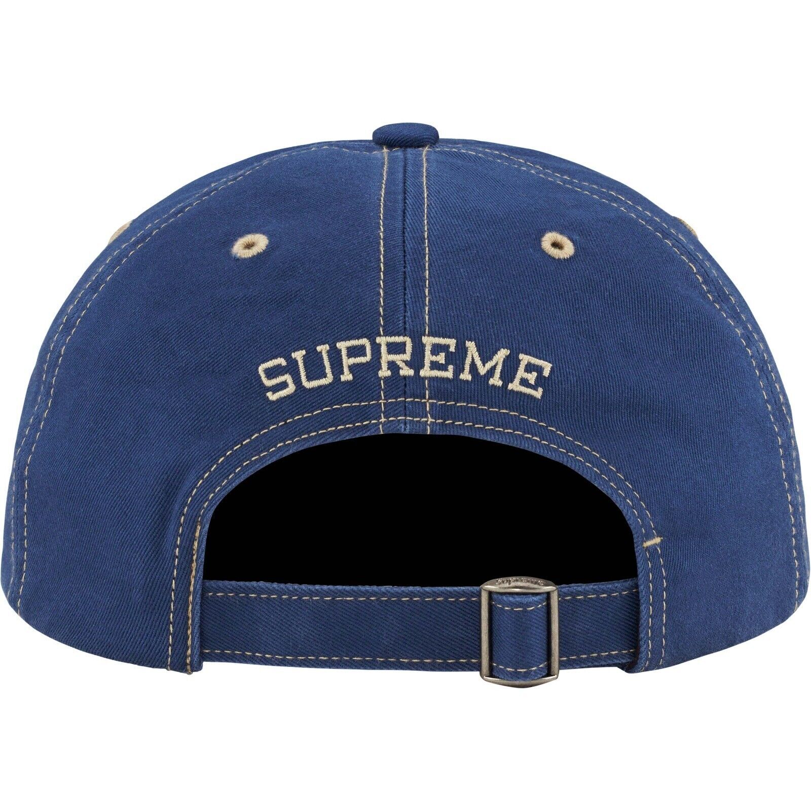 Supreme Stitch LOGO 6-Panel Strapback Hat Cap SS23 SS23H69 LT NAVY- NEW ...